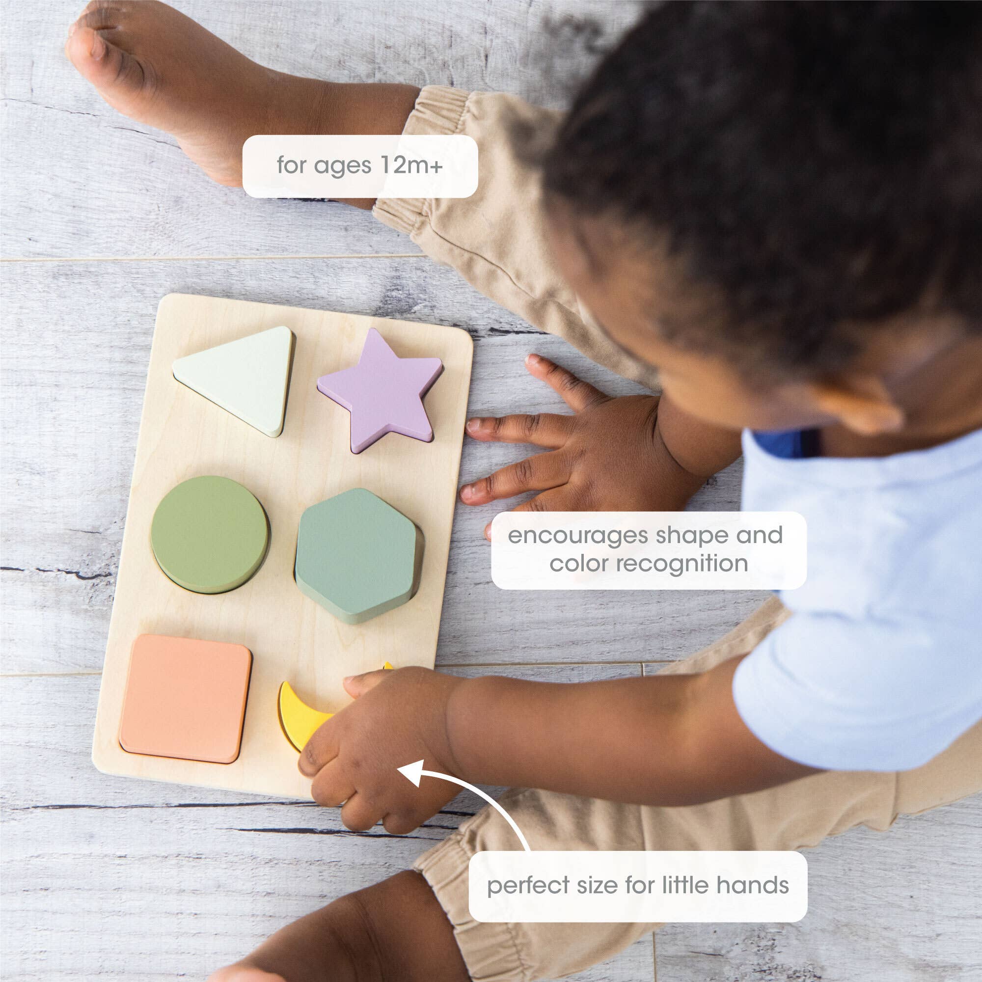 Wooden Shapes Puzzle, Developmental Learning Toy – Shop Little Cousins