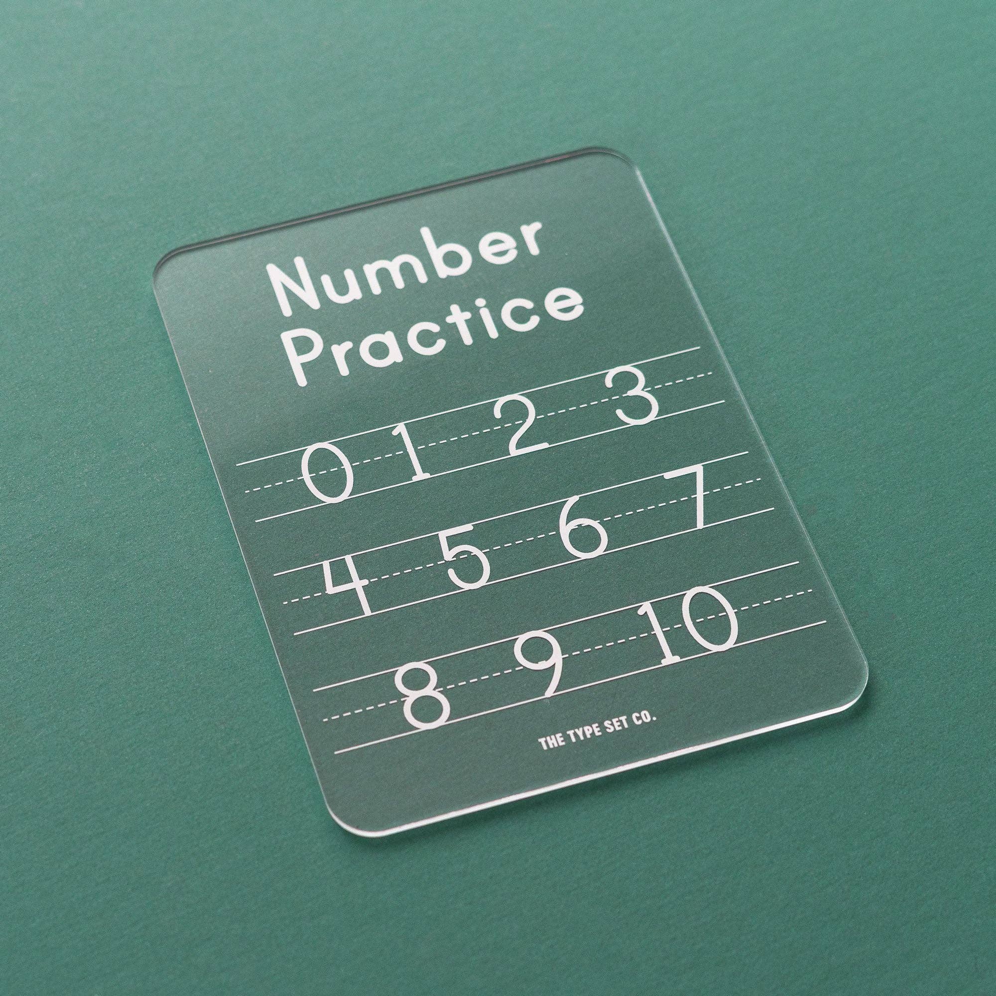 Acrylic Dry-Erase Numbers Tracing Practice Board – Shop Little Cousins