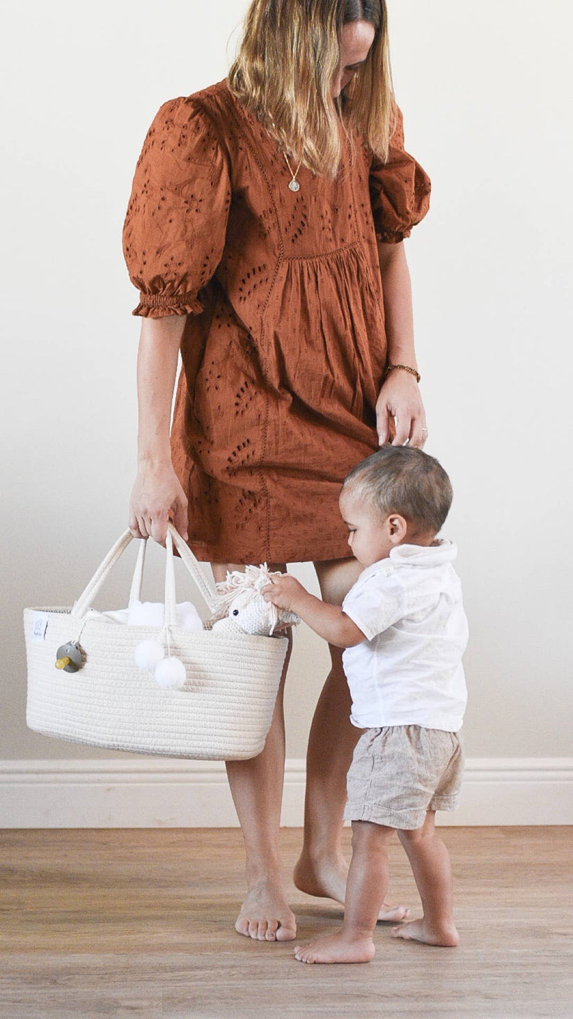 Rope Diaper Caddy | Beige – Shop Little Cousins