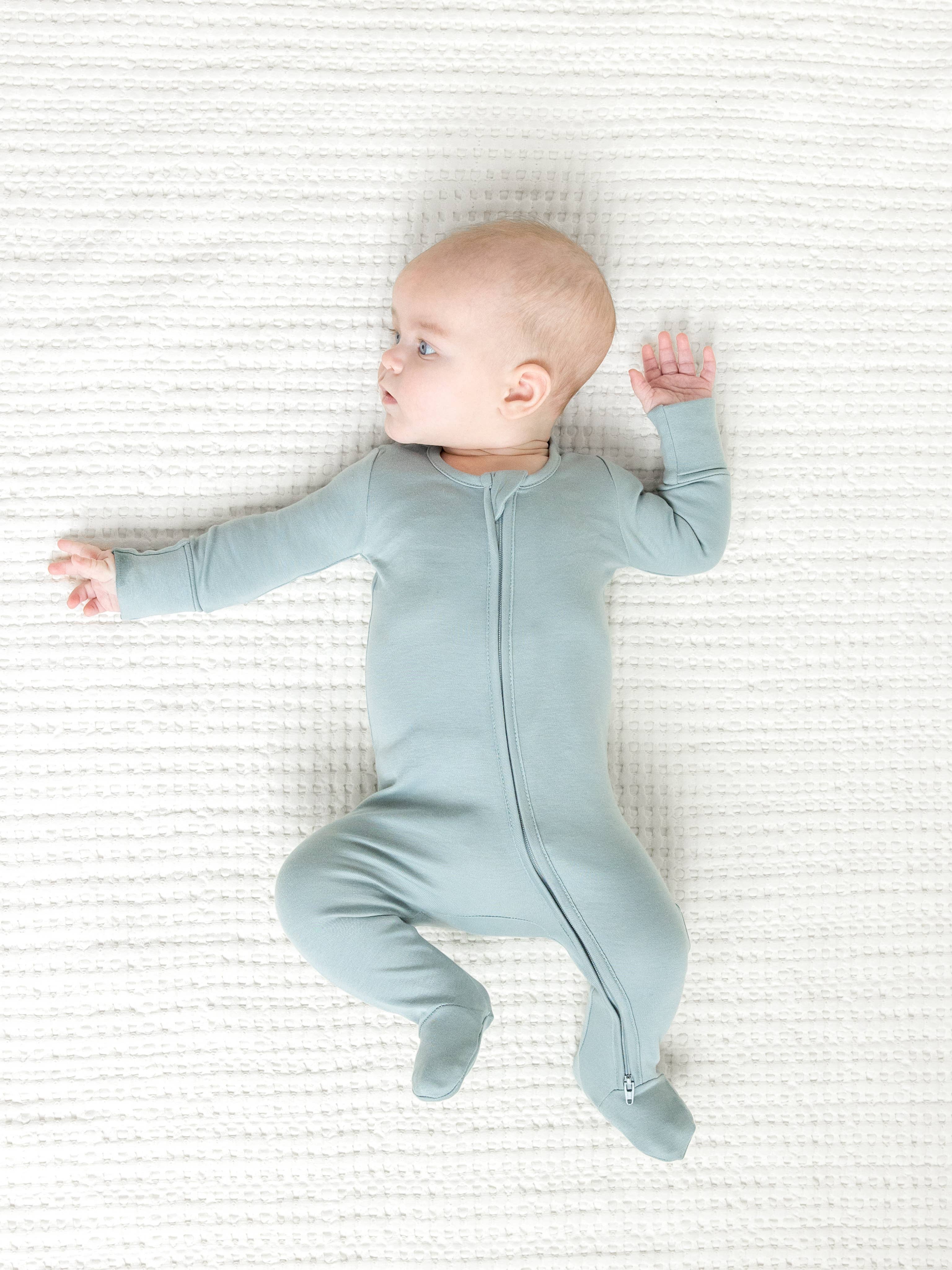 Organic Baby Peyton Zipper Sleeper - Tide – Shop Little Cousins