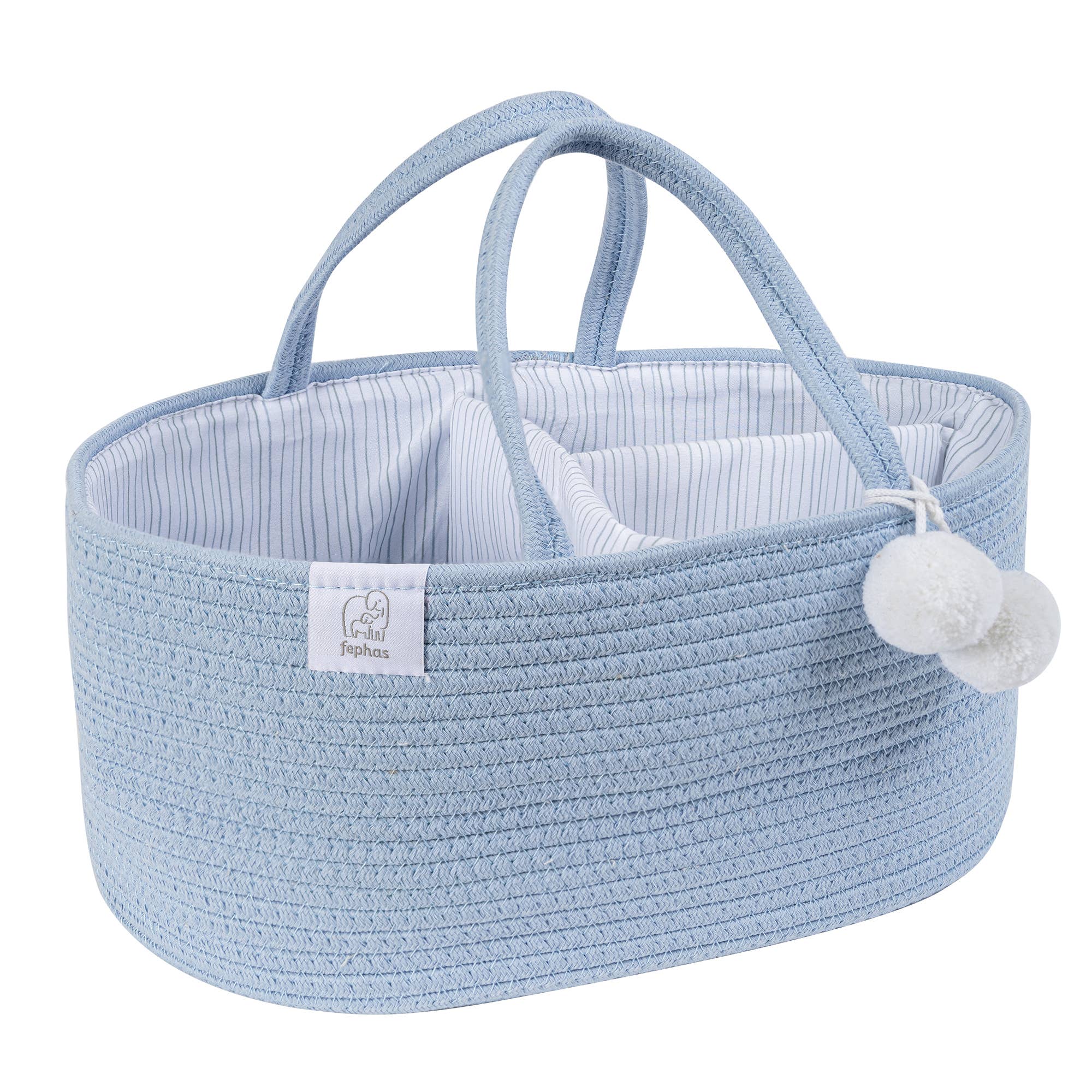 Rope Diaper Caddy | Misty Blue – Shop Little Cousins