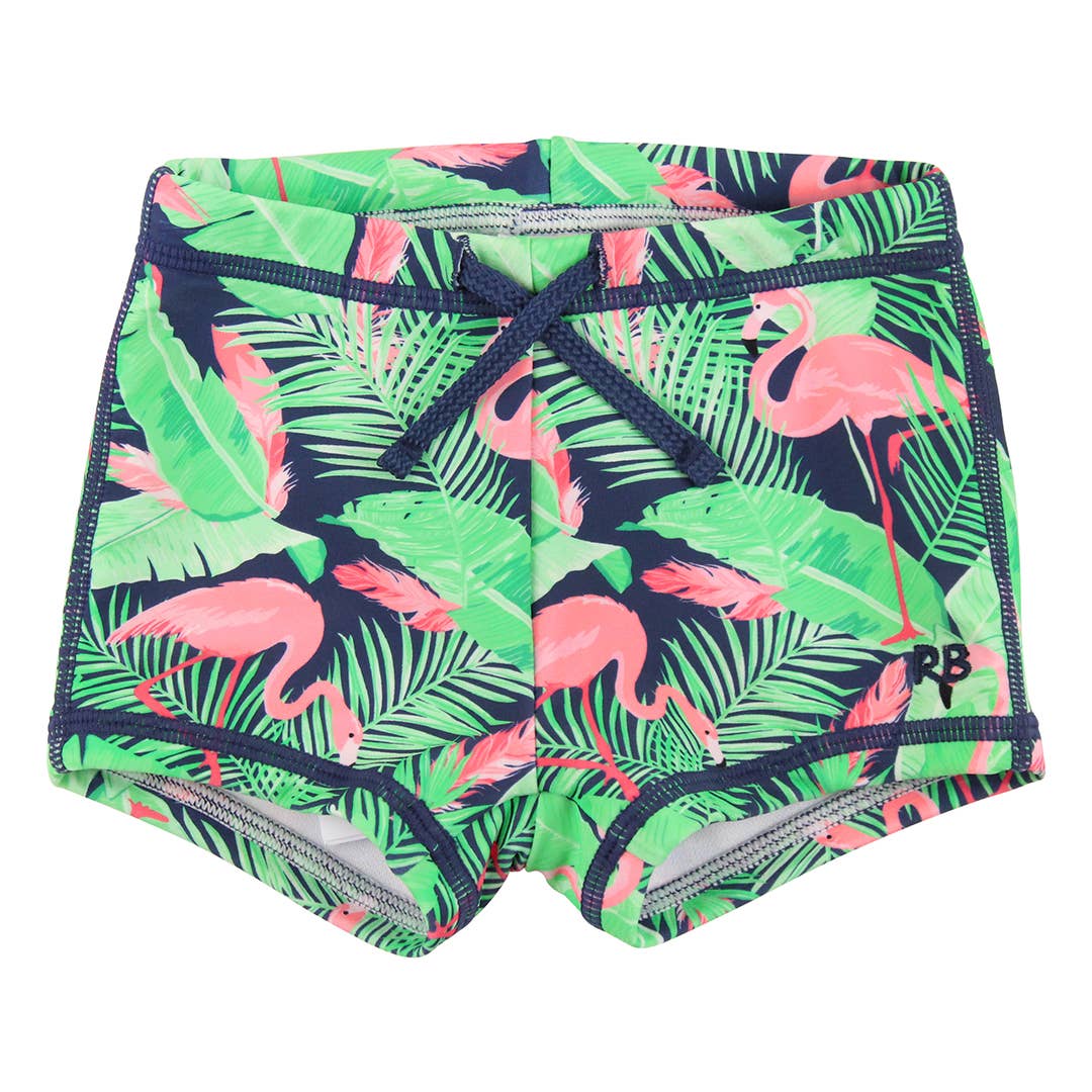 Flamingo Frenzy Swim Shorties – Shop Little Cousins
